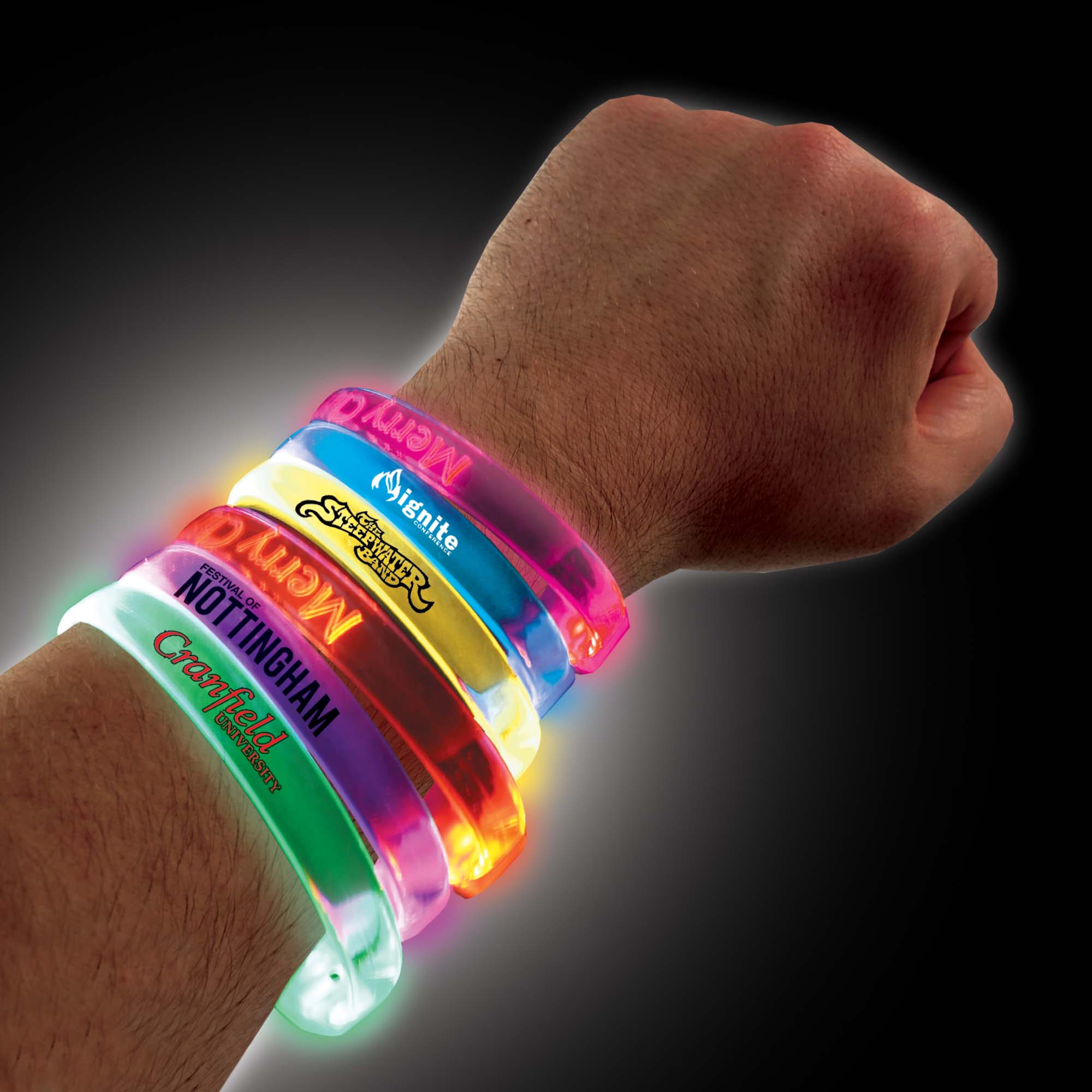 Reactive LED Flashing Wristband R JP International